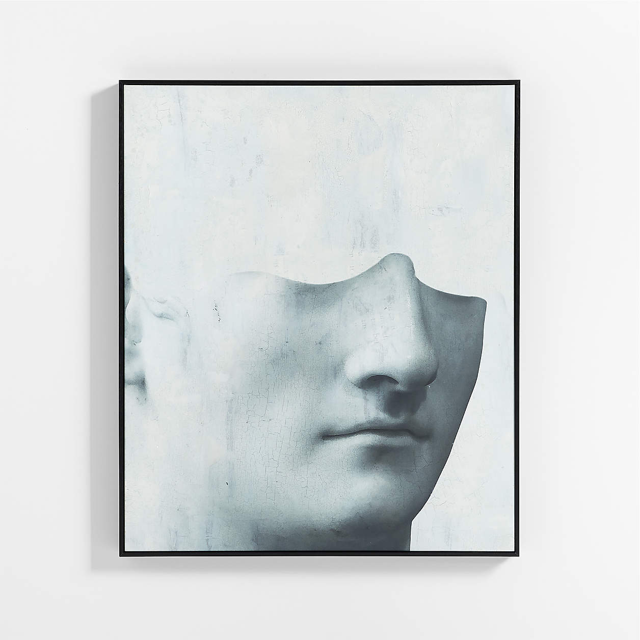 "Unseen" Grey Canvas and Acrylic 37"x44" Framed Wall Art Print | Crate ...