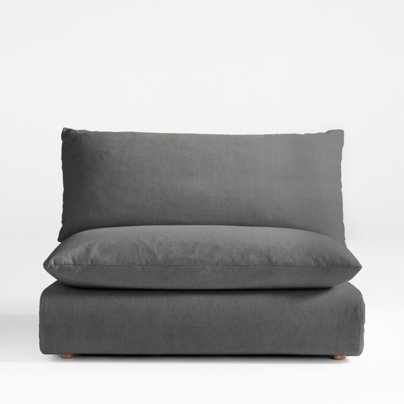 Unwind Armless Slipcovered Chair + Reviews | Crate & Barrel