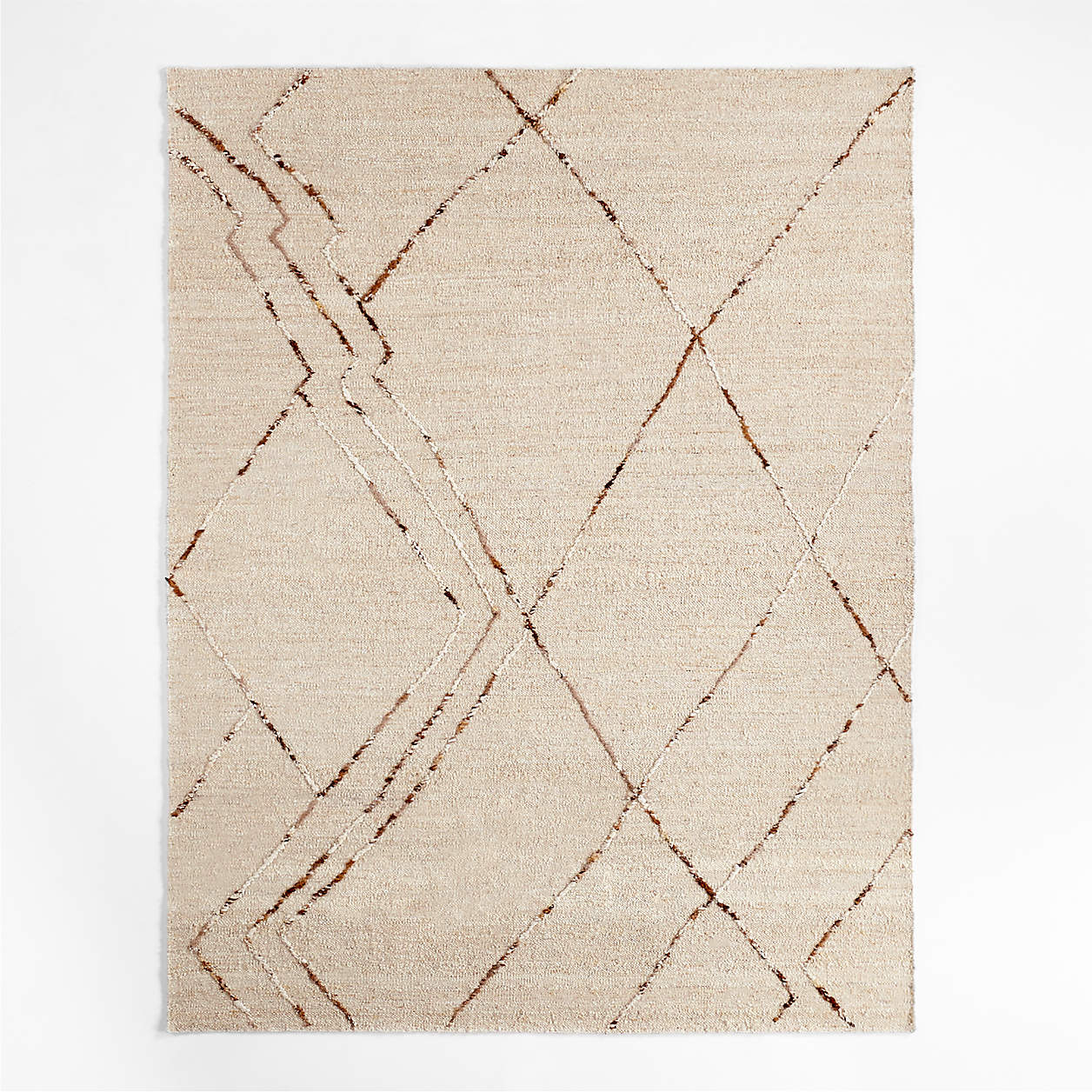 Vail Zig Zag Geometric Caramel Brown Area Rug 9'x12' + Reviews | Crate ...