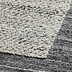 Valence Wool Border Heather Grey Area Rug 10'x14' | Crate & Barrel