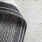 Valence Wool Border Ivory and Grey Area Rug 6'x9' | Crate & Barrel