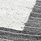 Valence Wool Border Heather Grey Area Rug 8'x10' | Crate & Barrel