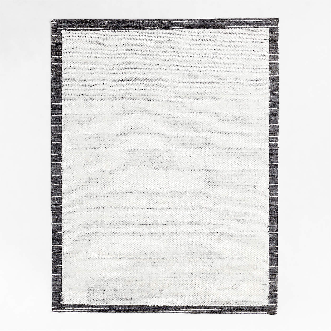 Valence Wool Border Ivory and Grey Area Rug 6'x9' | Crate & Barrel Valence Wool Border Ivory and Grey Area Rug 6'x9' | Crate & Barrel