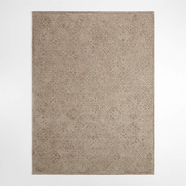 Valencia Wool Sandstone Brown Rug Swatch 12"x18" | Crate & Barrel