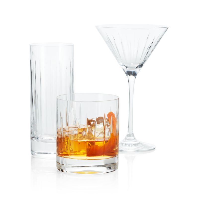Vance Cut-Glass Drinking Glasses | Crate & Barrel Canada