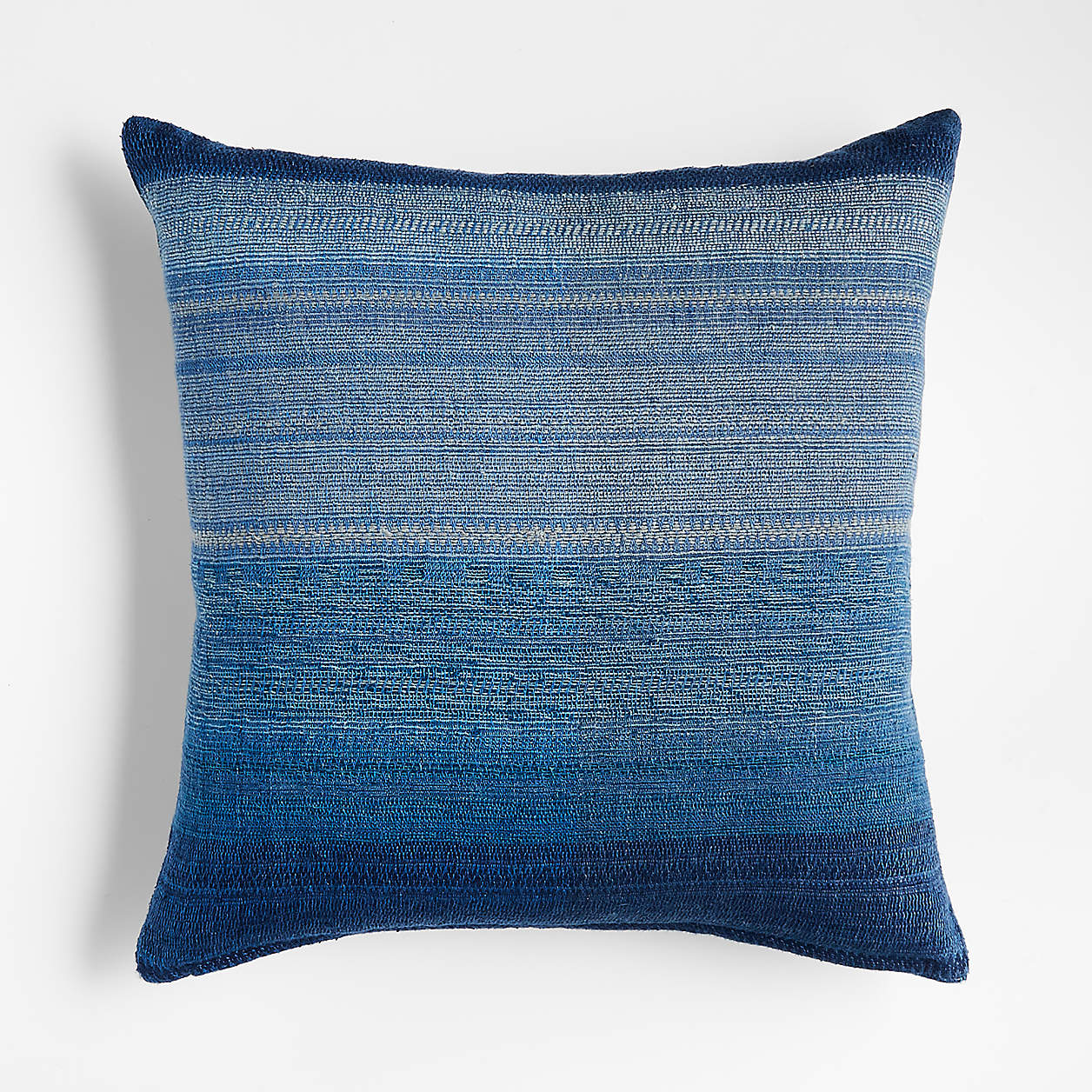 Veleri 20"x20" Square Linen Blue Decorative Throw Pillow Cover with ...