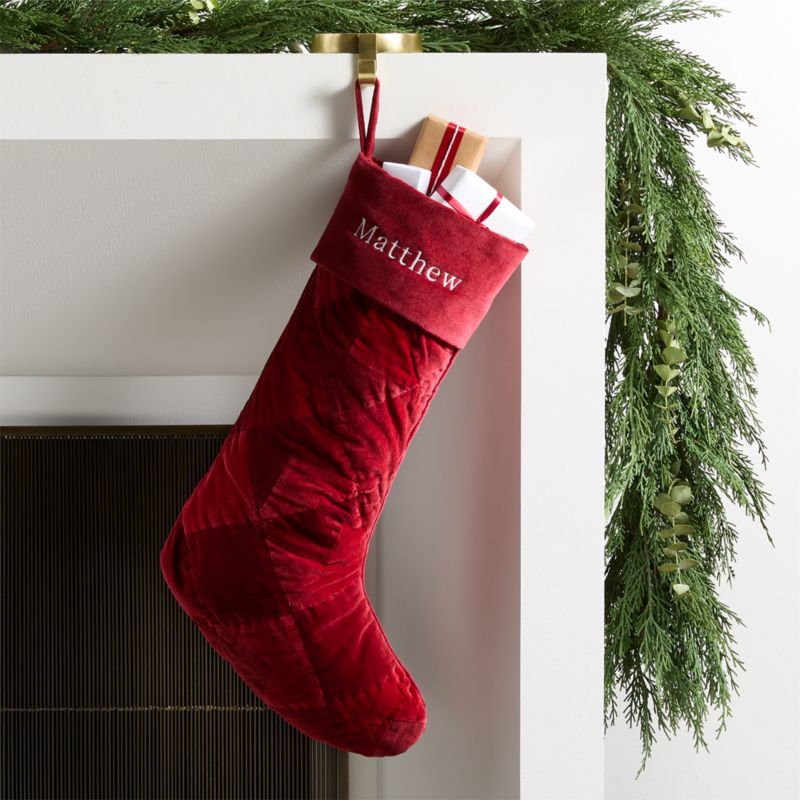 Velvet Heritage Red Christmas Stocking + Reviews | Crate & Barrel