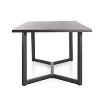 Verge Black Live Edge Dining Tables | Crate & Barrel