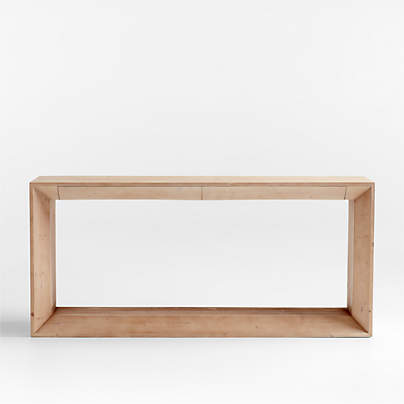 Valo 72" Pine Wood Console Table + Reviews | Crate & Barrel