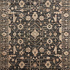 Verona Wool Hand-Knotted Black Area Rug 8'x10' | Crate & Barrel