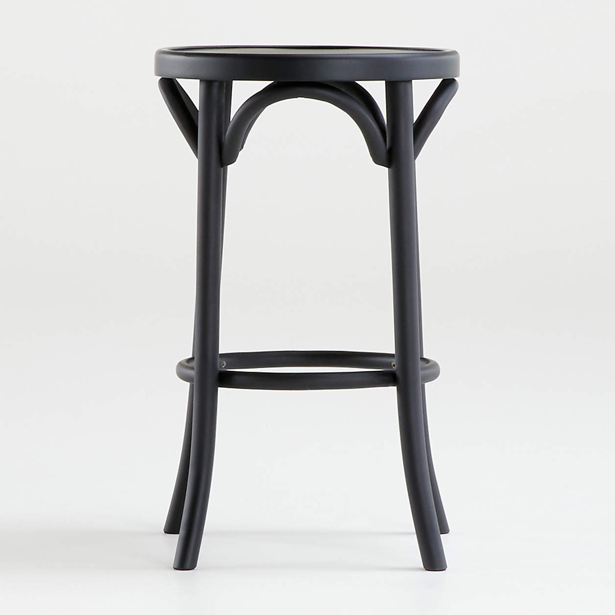 Vienna Matte Black Backless Counter Stool + Reviews | Crate & Barrel