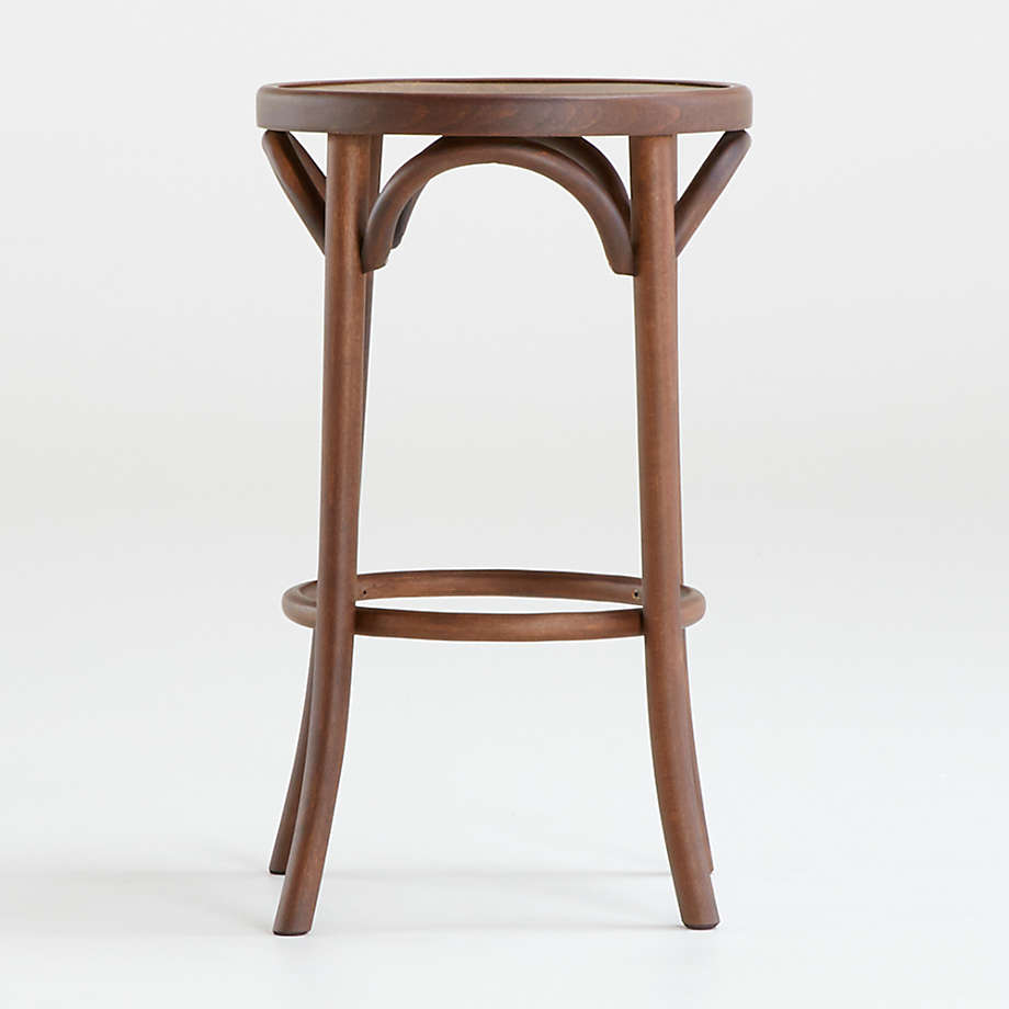 Vienna Walnut Backless Counter Stool + Reviews | Crate & Barrel