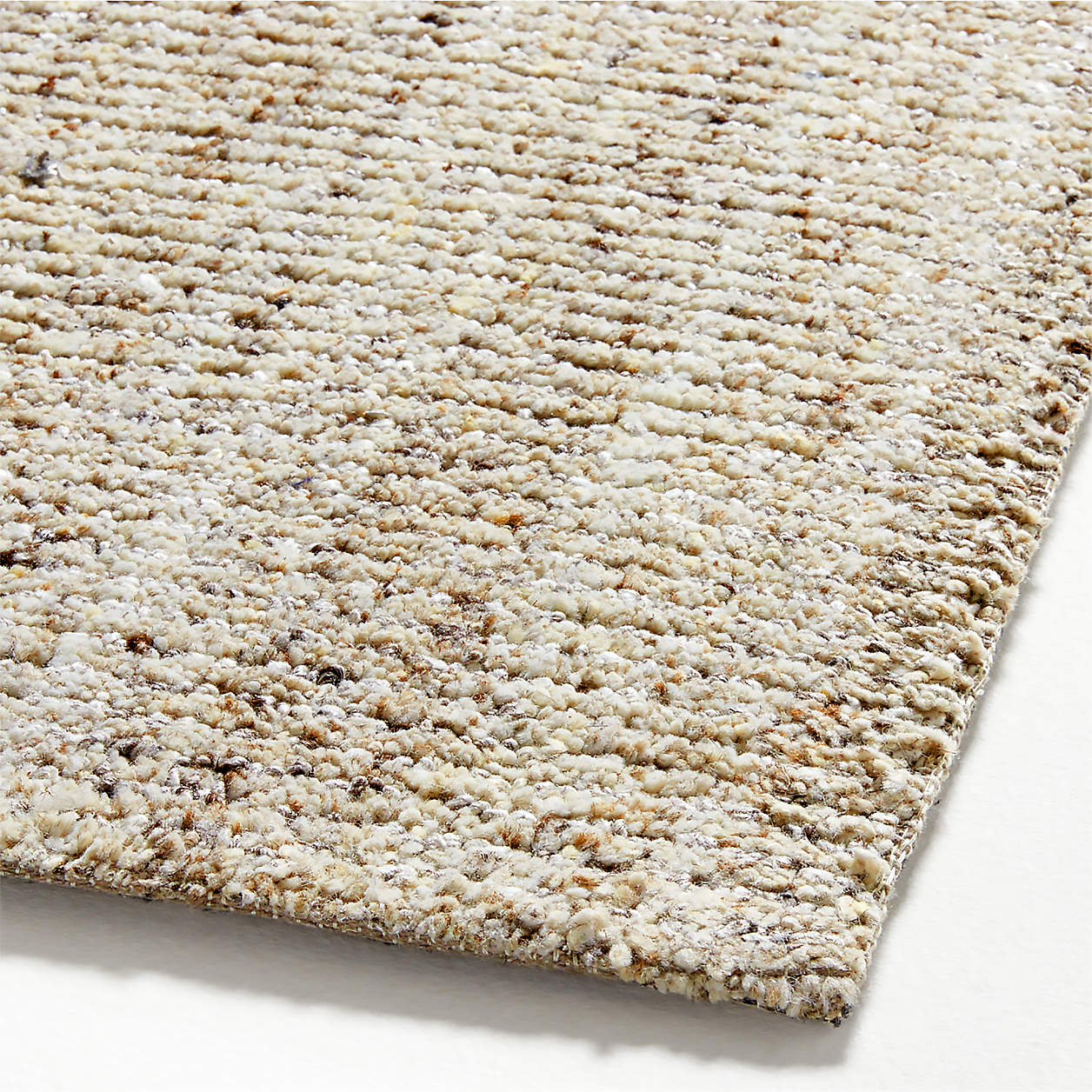 Vienne Wool Striped Beige Rug Swatch 12"x18" | Crate & Barrel