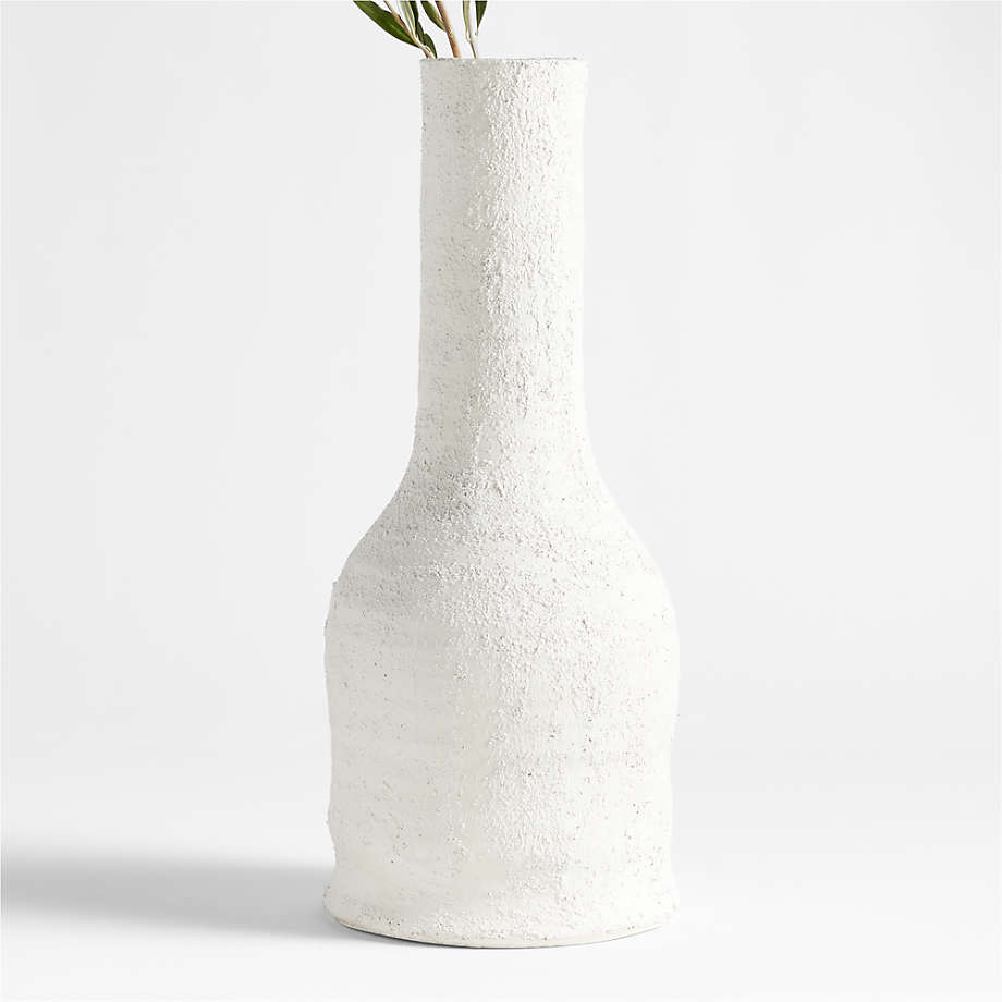Villa White Ceramic Vases | Crate & Barrel