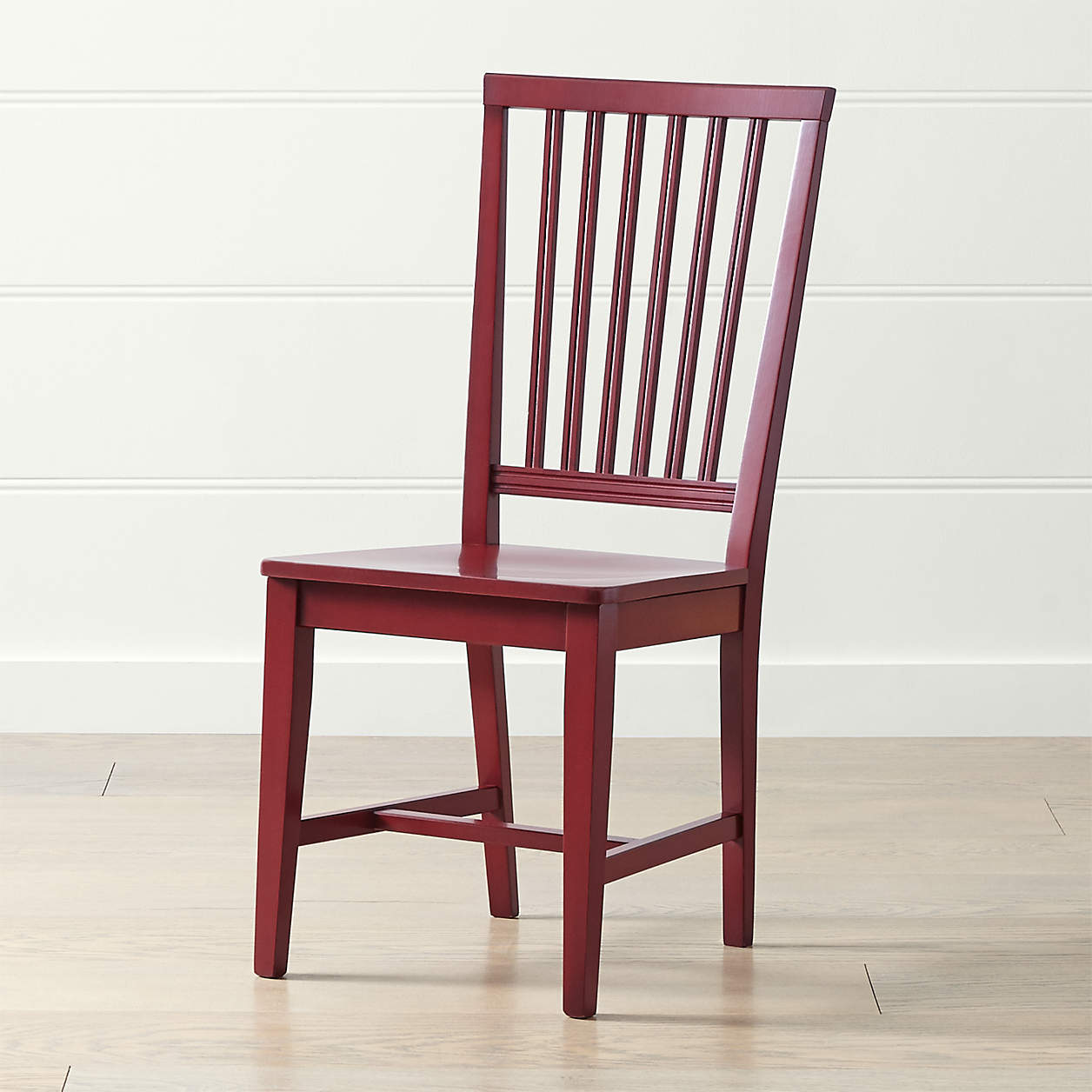 Village Red Wood Dining Chair + Reviews | Crate & Barrel