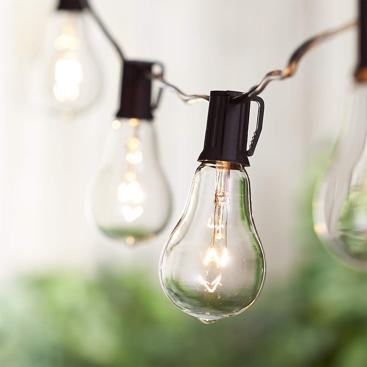 Vintage Edison Bulb Outdoor String Lights + Reviews | Crate and Barrel