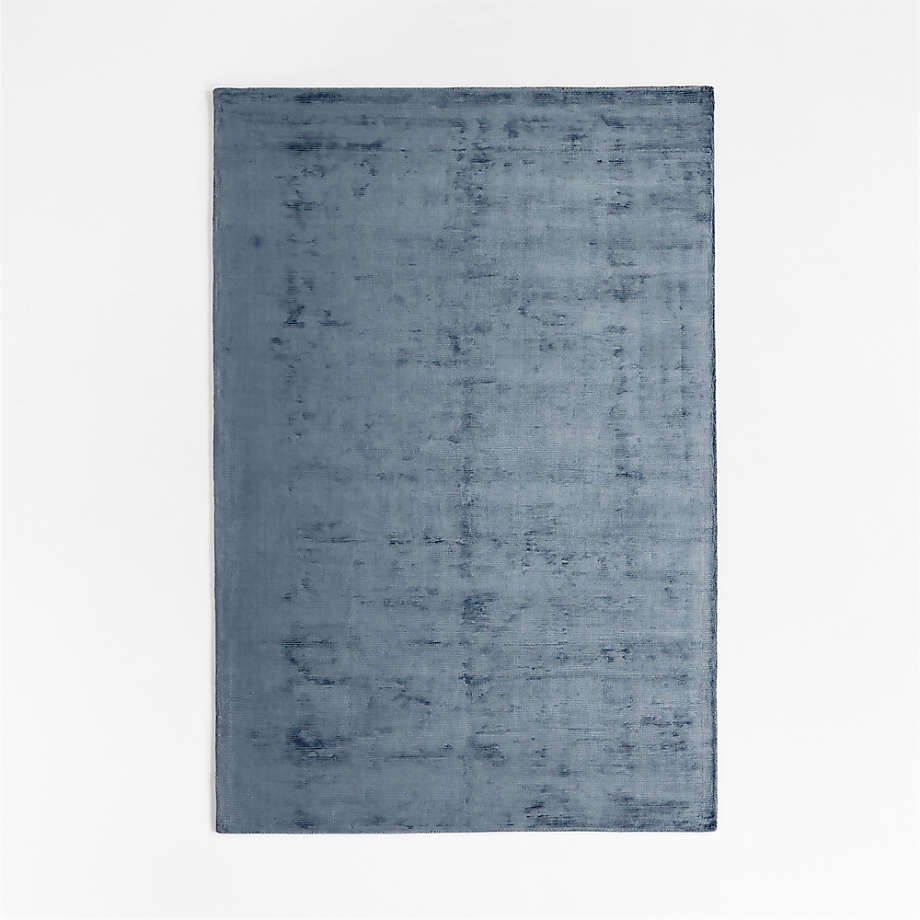 Viscose Double Striped Smoke Blue Kids Area Rug 5x8 + Reviews | Crate ...