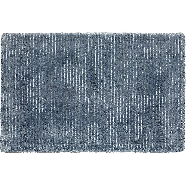 Viscose Double Striped Smoke Blue Kids Area Rug 5x8 + Reviews | Crate ...