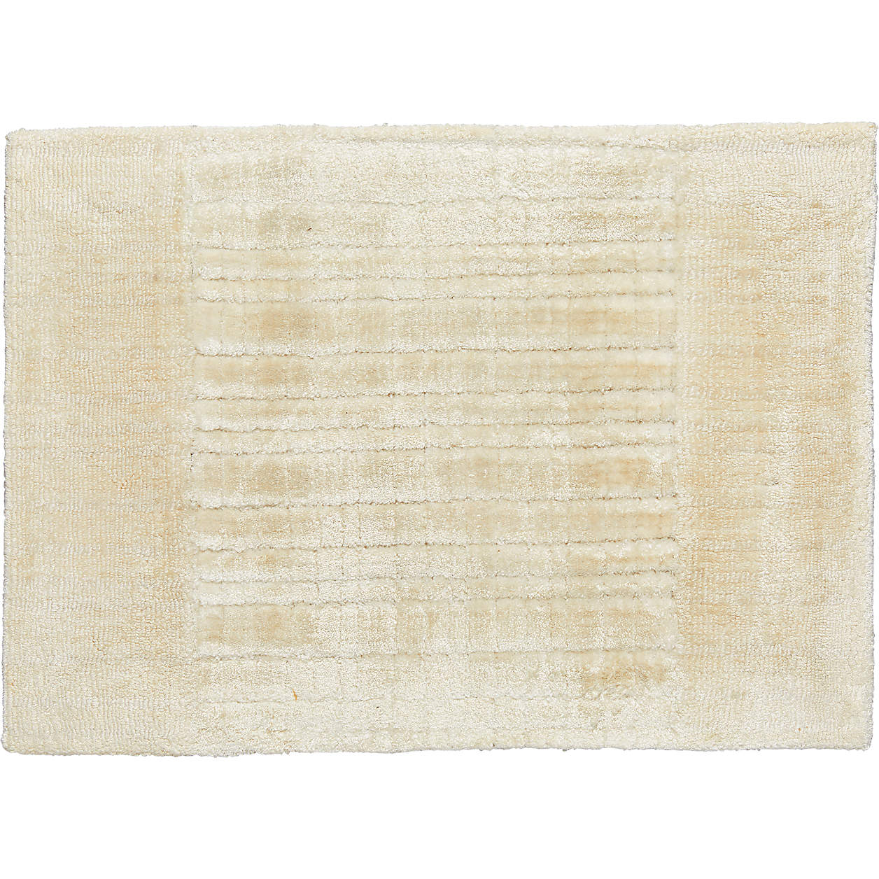 Viscose Grid Beige Kids Area Rug Swatch | Crate & Kids