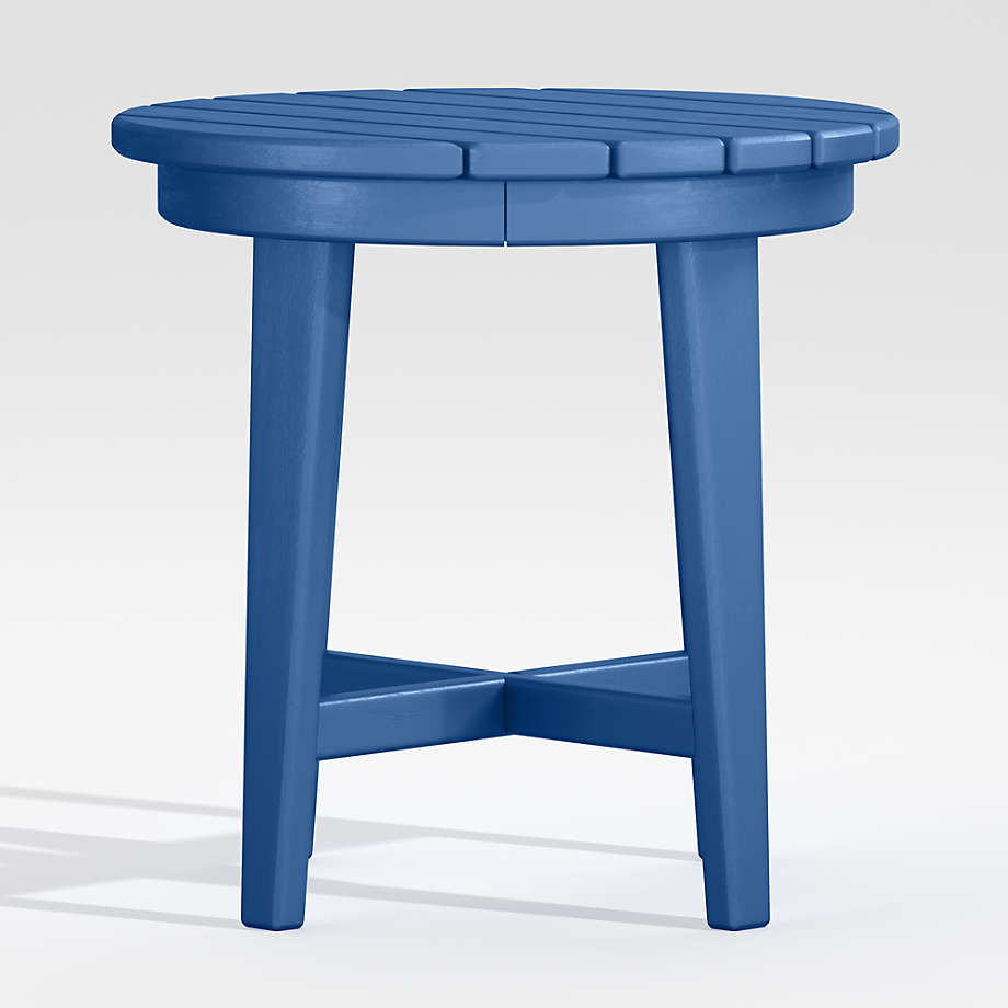 Vista II Pacific Blue Adirondack Outdoor Patio Side Table by POLYWOOD ...