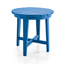 Vista II Pacific Blue Adirondack Outdoor Patio Side Table by POLYWOOD ...