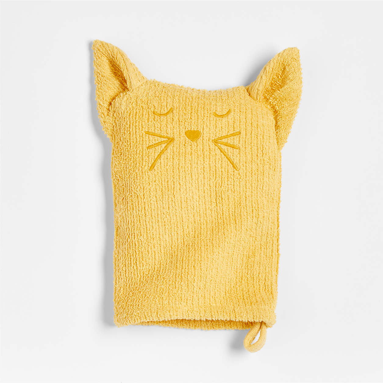 Cat Organic Waffle Baby Bath Mitt + Reviews | Crate & Kids
