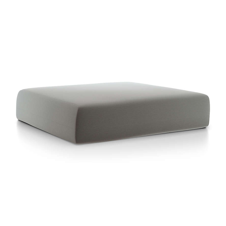 Walker Graphite Sunbrella Outdoor Ottoman Cushion + Reviews | Crate ...