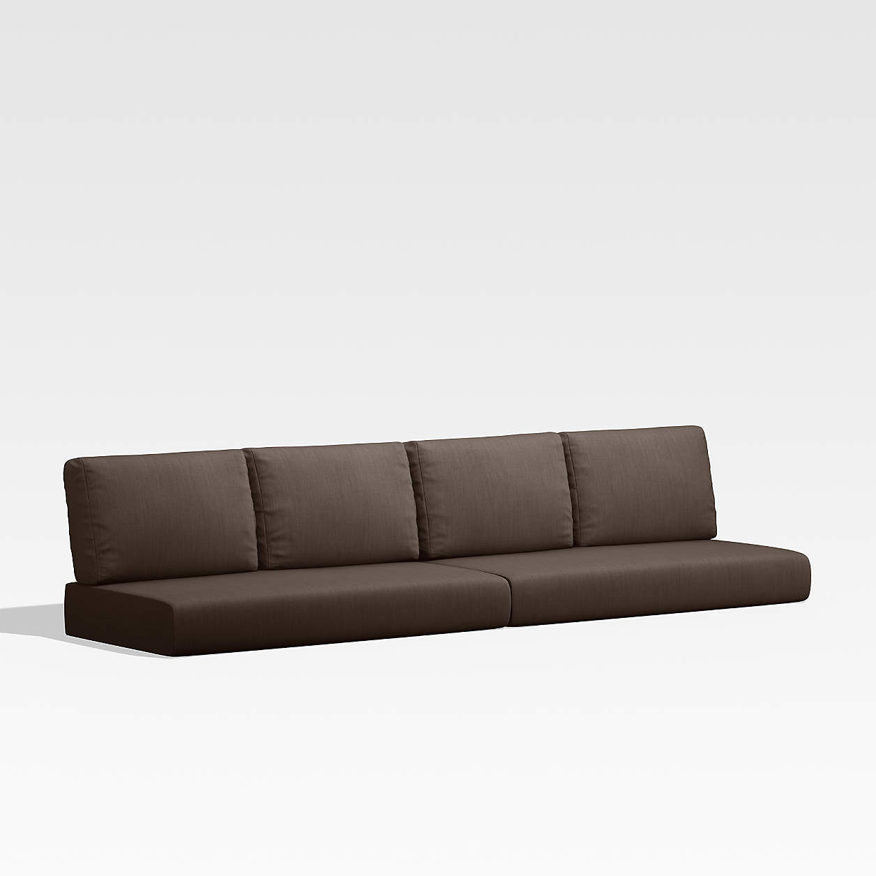 Walker Extra-Large Java Brown Sunbrella Outdoor Sectional Sofa Cushions ...