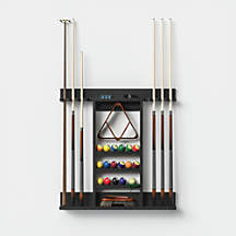 Walnut Pool Table with Wall Rack, Accessories and Table Tennis Kit ...