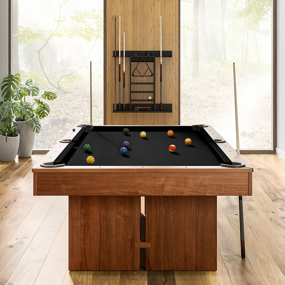 Billiard Table With Unique Wall Design
