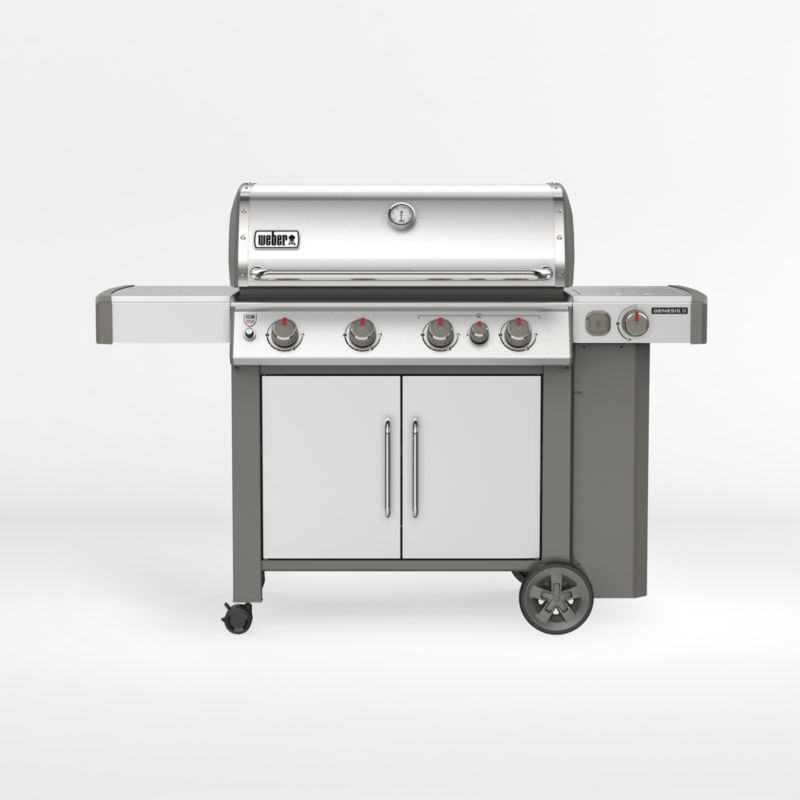 Weber Genesis II S-435 LP Stainless Steel Gas Grill | Crate & Barrel