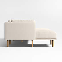 Wells 3-Piece Double-Chaise Sectional Sofa | Crate & Barrel