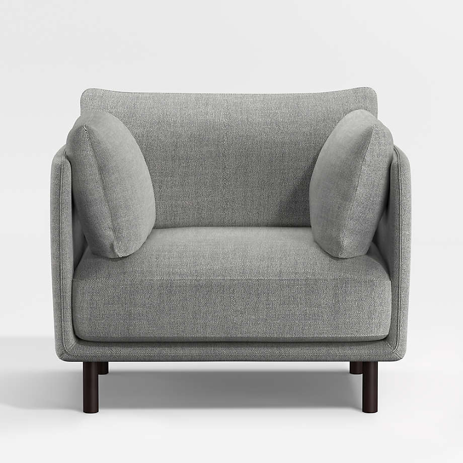 Wells Chair with Dark Brown Leg Finish + Reviews | Crate & Barrel