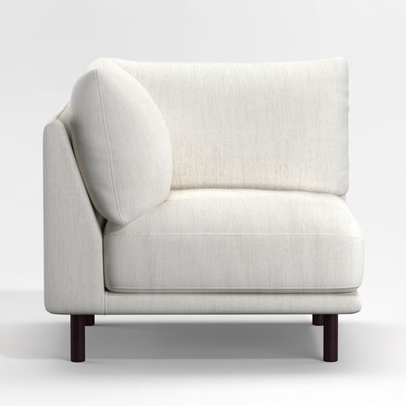 Wells Corner with Dark Brown Leg Finish + Reviews | Crate & Barrel