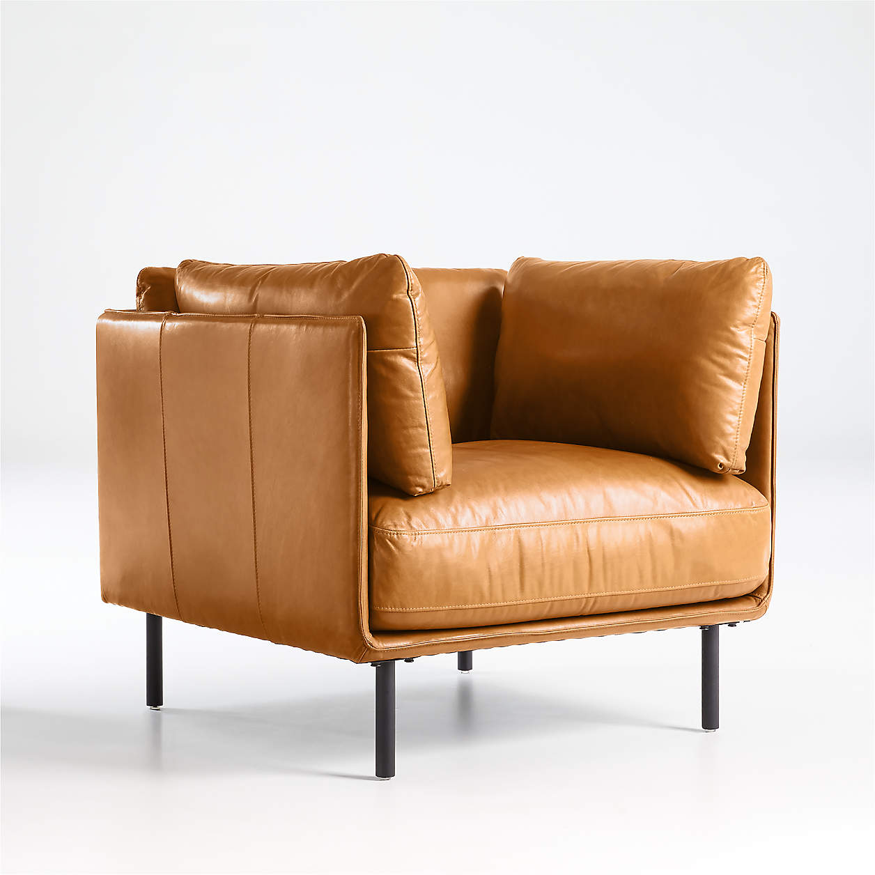 Wells Leather Chair + Reviews | Crate & Barrel