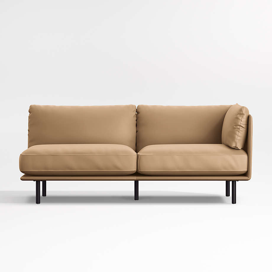 Wells Renew Vegan Leather Right-Arm Sofa Sectional Piece | Crate & Barrel