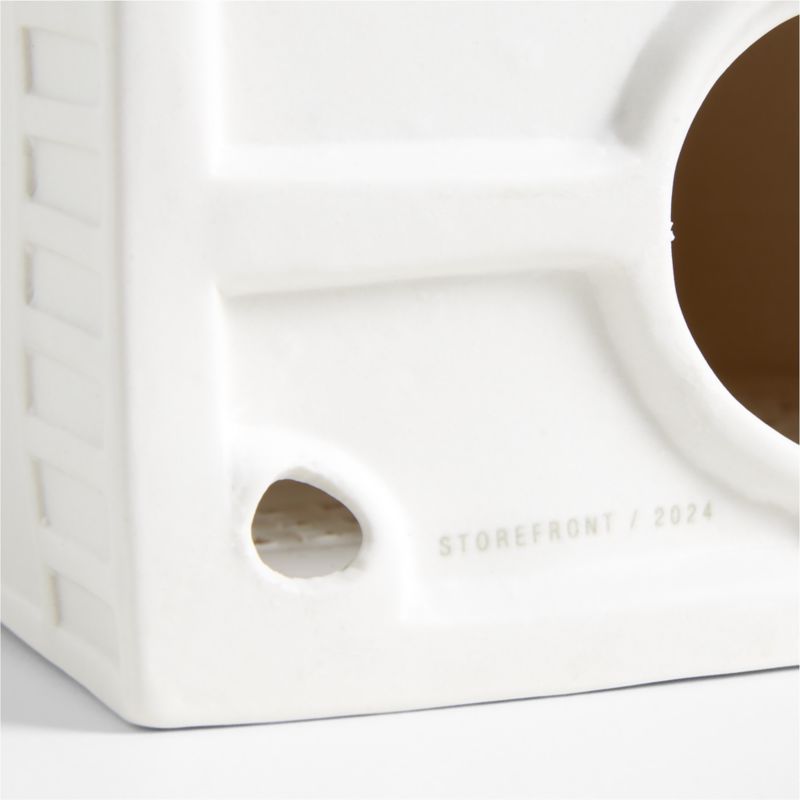 White Ceramic Holiday Storefront | Crate & Barrel