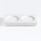 White Marble 2-Slot Caddy + Reviews | Crate & Barrel