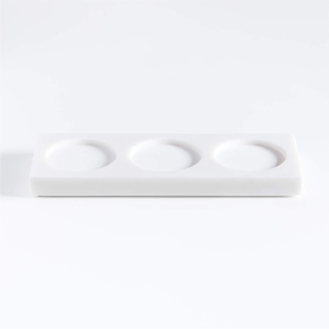 White Marble 3-Slot Caddy + Reviews | Crate & Barrel Canada
