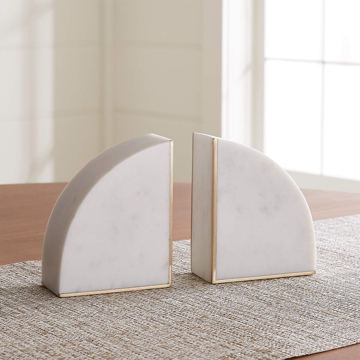 White Marble Bookends, Set of 2 + Reviews | Crate & Barrel