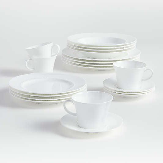 White Dinnerware Sets | Crate & Barrel