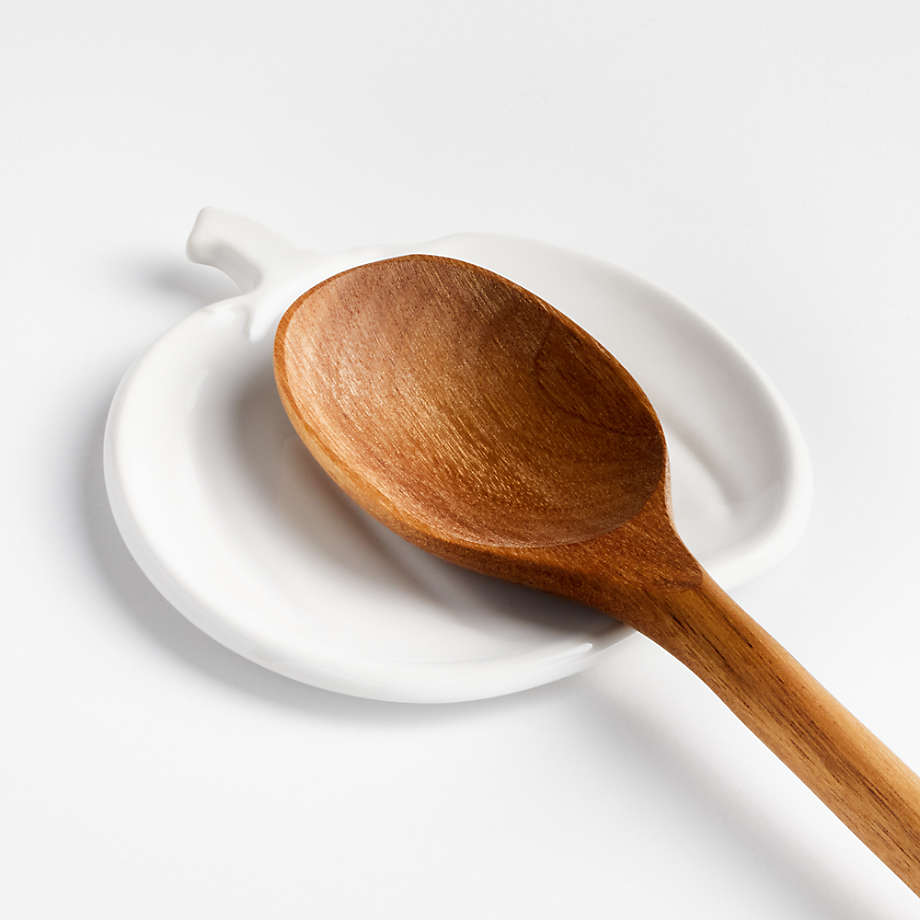 White Pumpkin Stoneware Spoon Rest + Reviews | Crate & Barrel