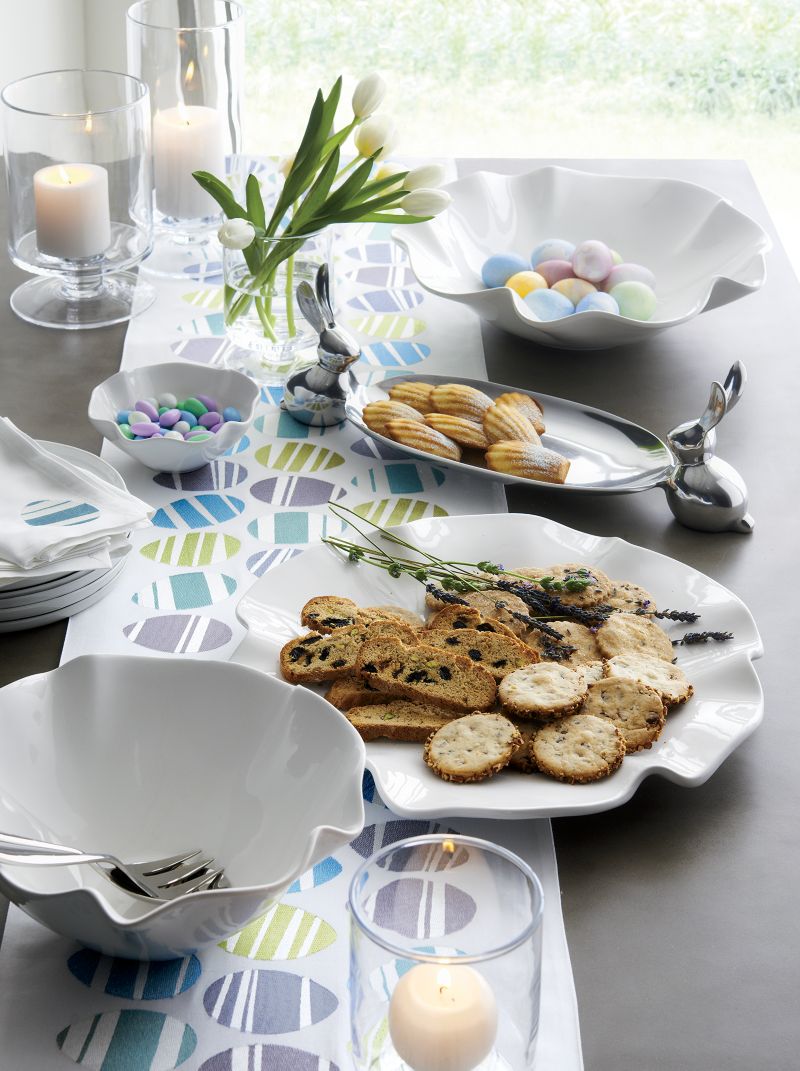 White Ruffle 15" Large Bowl + Reviews | Crate & Barrel