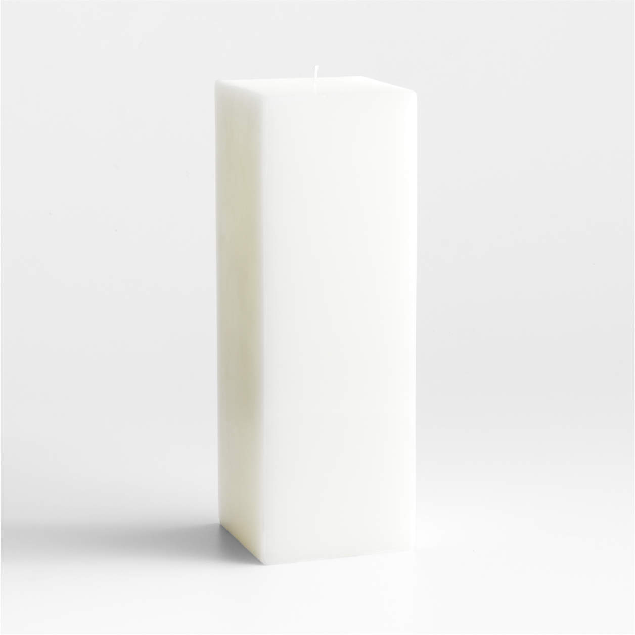 White Square Pillar Candle 10" | Crate & Barrel