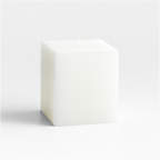 White Square Pillar Candle 4" | Crate & Barrel