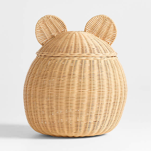Large Wicker Bunny Floor Storage Basket + Reviews | Crate & Kids Canada