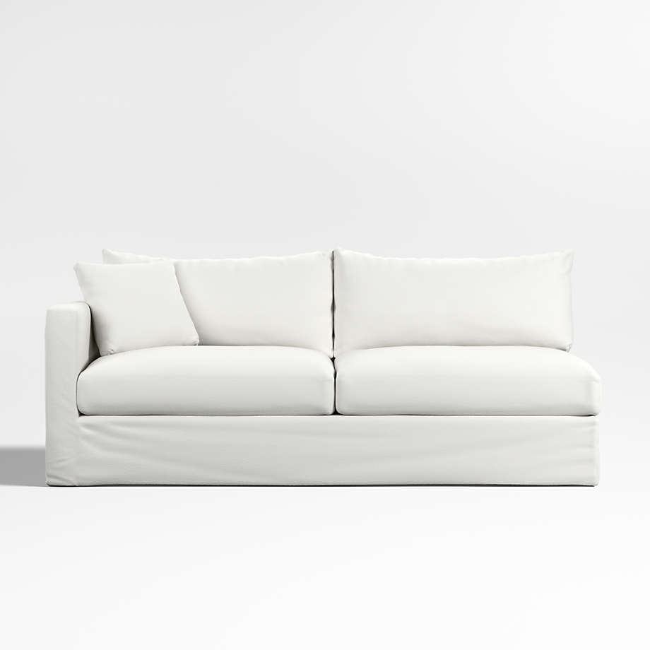 Willow II Slipcovered Left-Arm Sofa Sectional Piece + Reviews | Crate ...