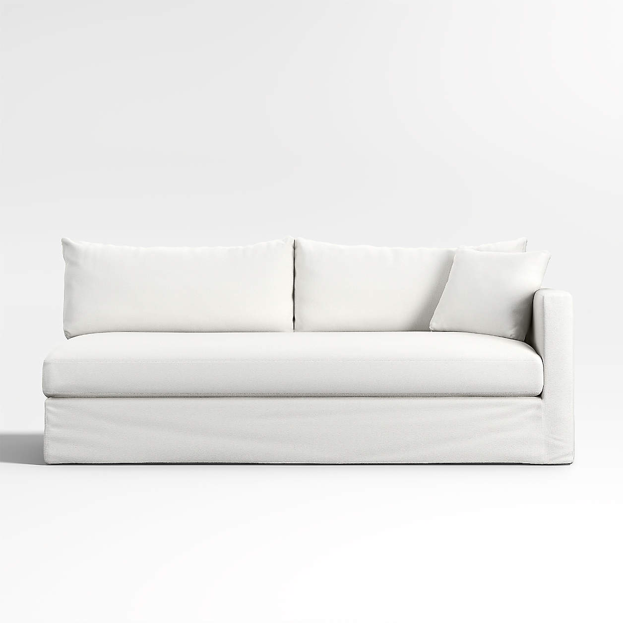 Willow II Slipcovered Bench Right-Arm Sofa + Reviews | Crate & Barrel