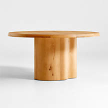 Winslow 60" Knotty Natural Oak Wood Round Dining Table by Jake Arnold ...