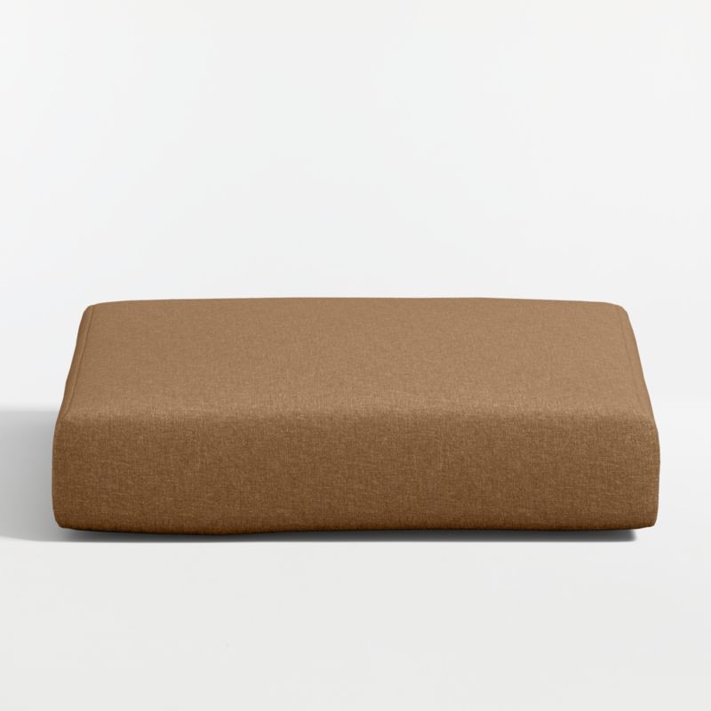 Replacement Walker Cast Teak Sunbrella Outdoor Ottoman Cushion | Crate ...